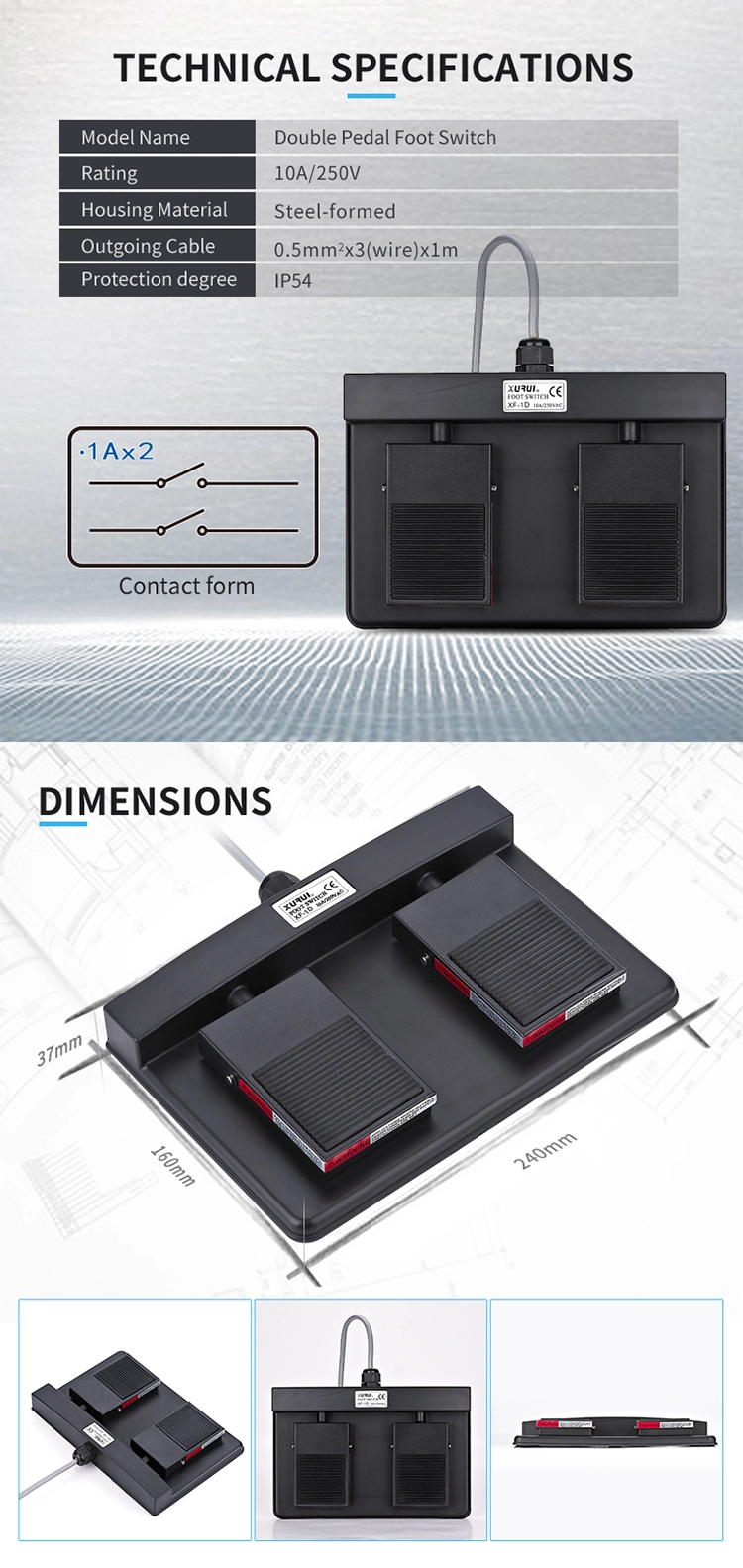 SYF-1D Industrial Foot Switch: The Ultimate Control for Your Automation ...